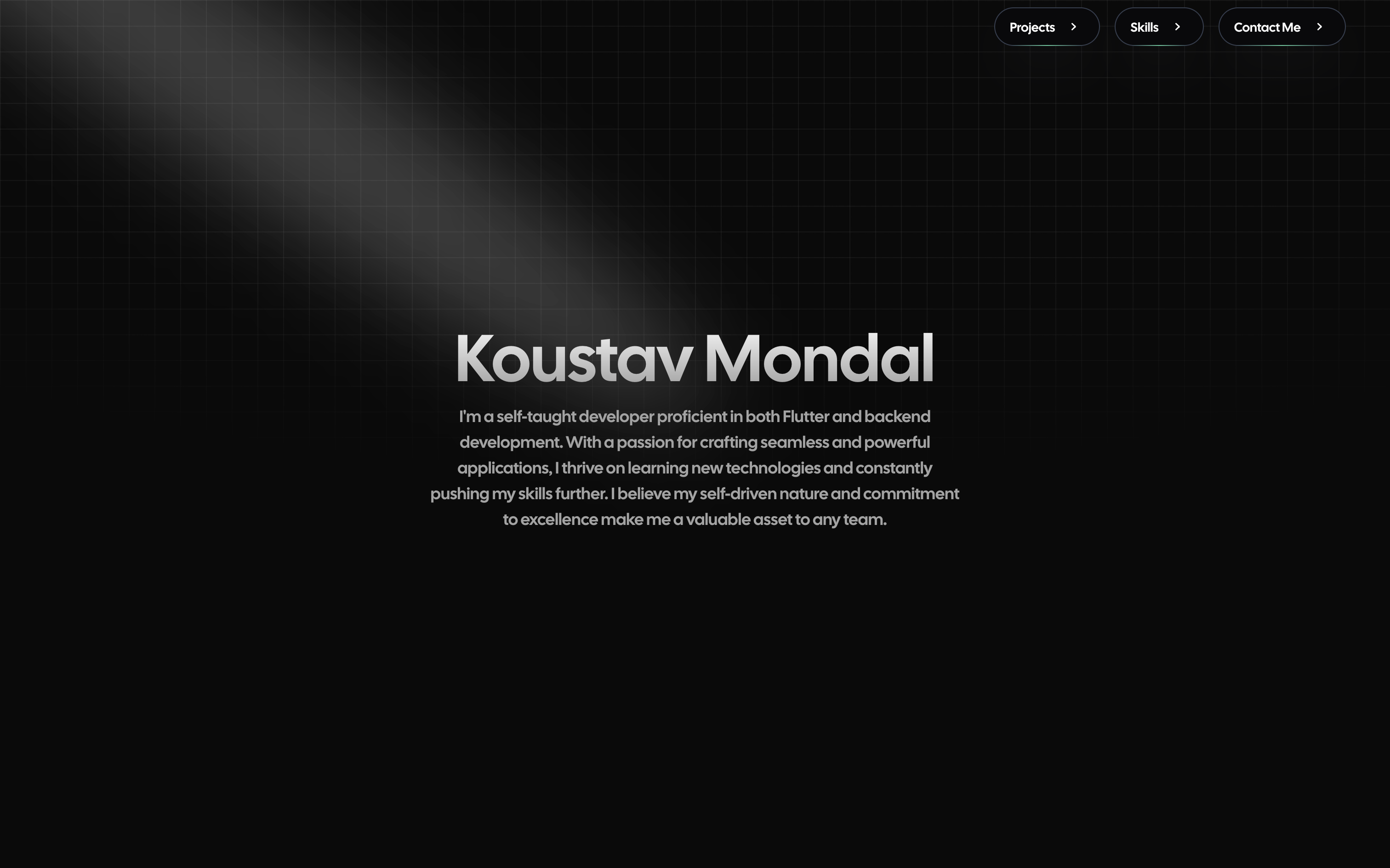 Koustav Mondal Flutter Developer Go Developer